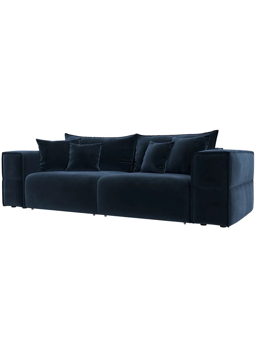 Диван прямой Бостон со спальным местом 163х200 см, пружинный матрас, ящик для белья, велюр