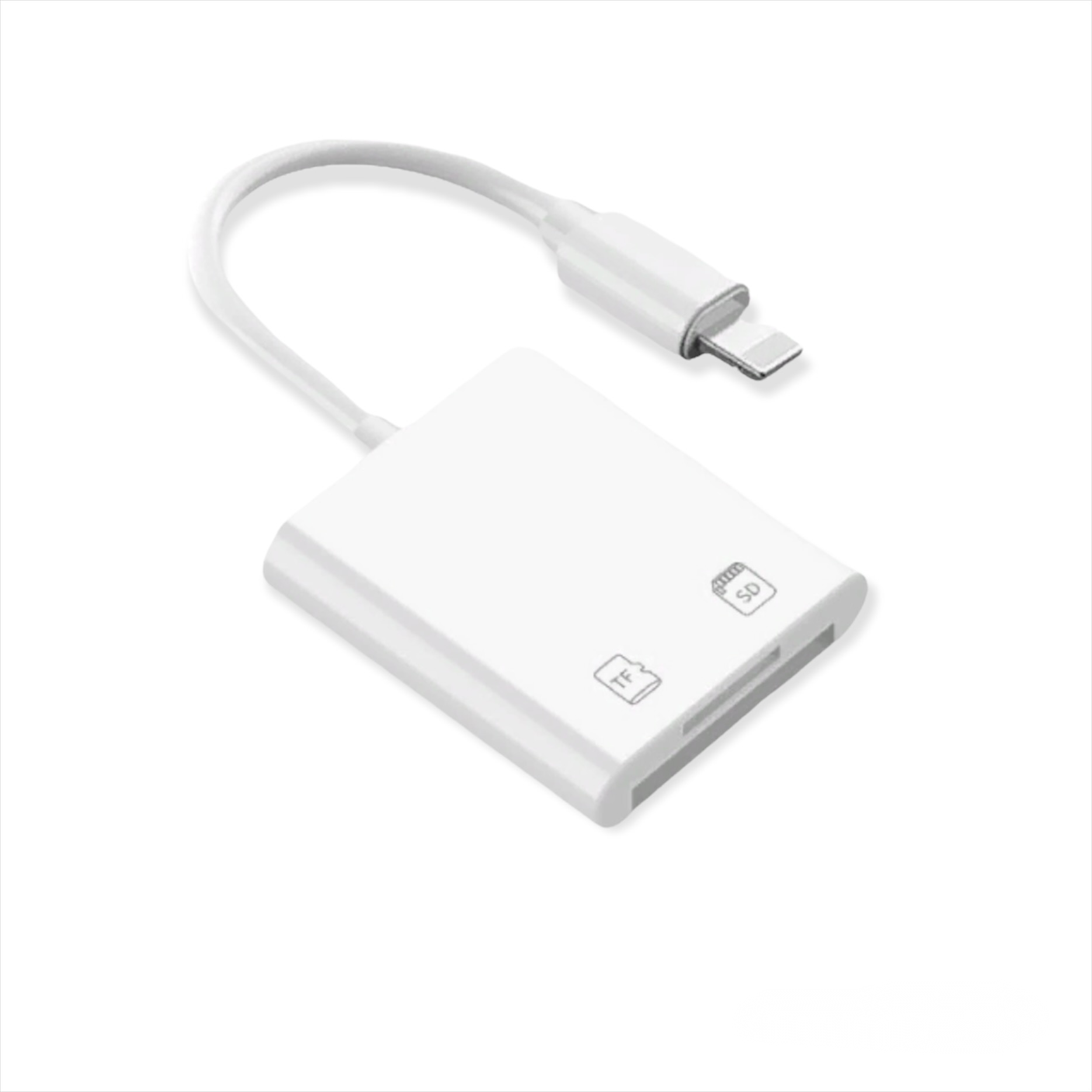 OTG кард-ридер TK-145564 SD-Lighting для iPhone 8/ X/ XR/ XS Max/ iPad для передачи данных белый