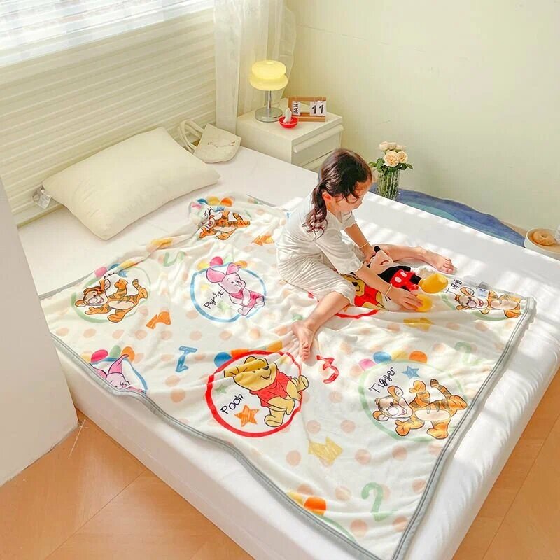 Дисней/Детское молочное бархатное одеяло Disney из натуральной кожи, покрывало для офисного обеденного перерыва, покрывало для сна ног