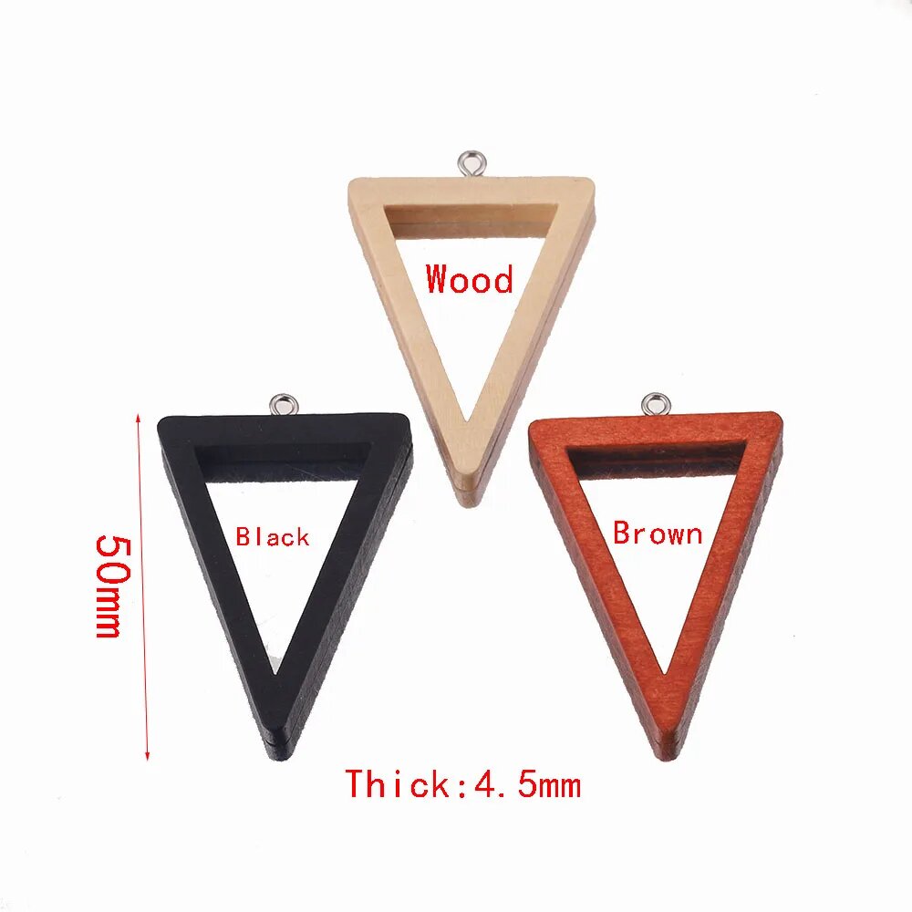 Деревянные подвески для сережек 10 шт.