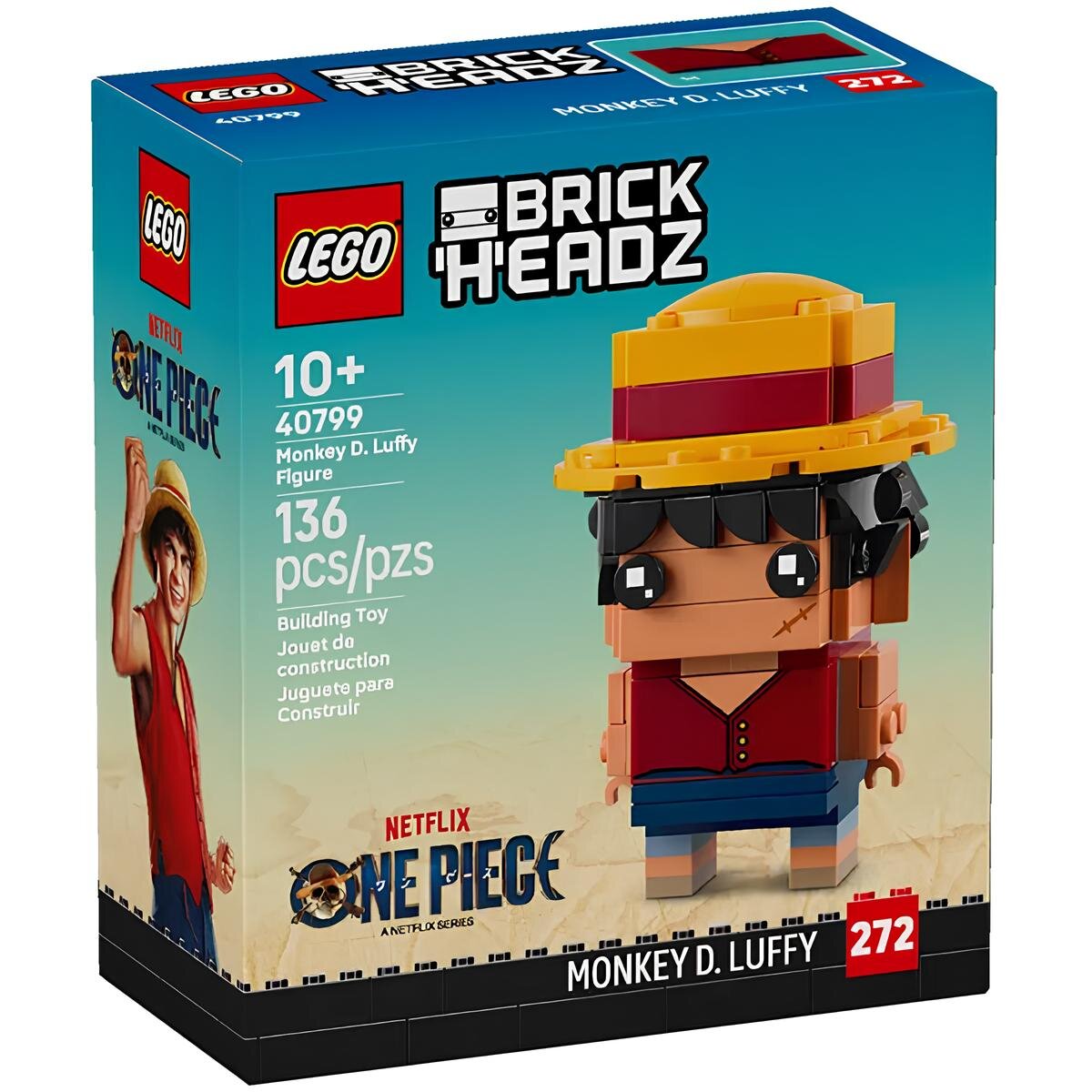 Конструктор LEGO BrickHeadz 40799 Манки Д. Луффи