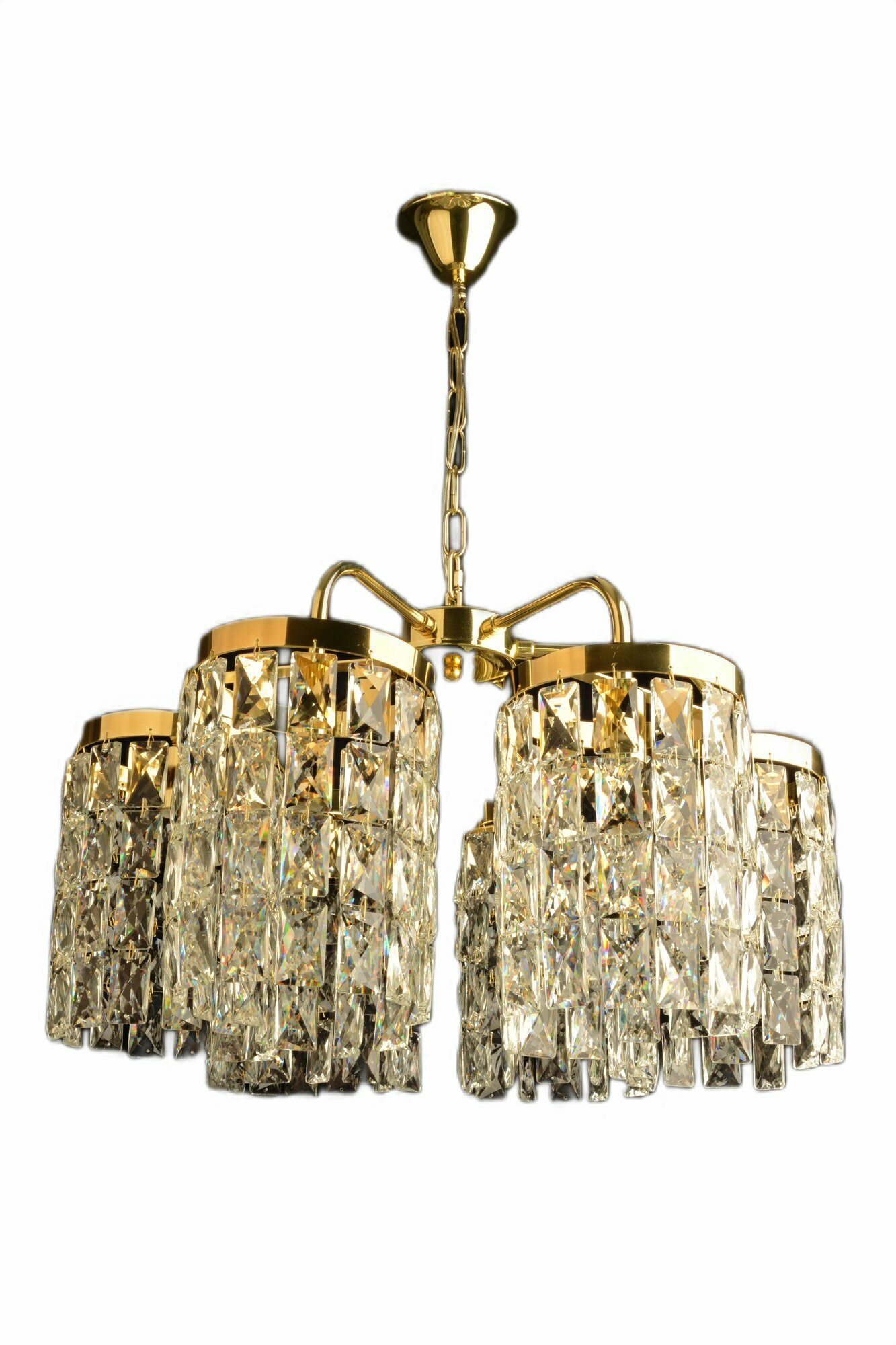 Люстра росток 8418/6B GD 6x60W E14 d590 h700 золото, хрусталь