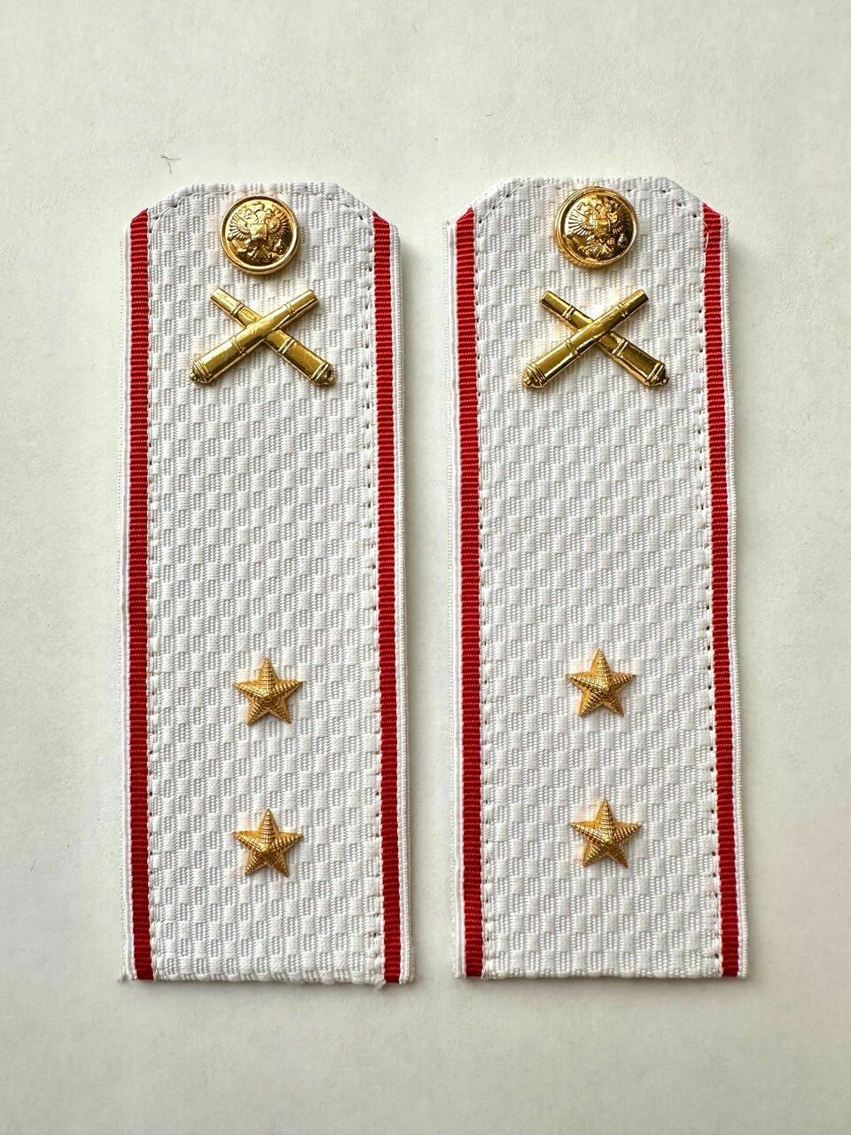 Погоны МО РВиА белые звание Прапорщик