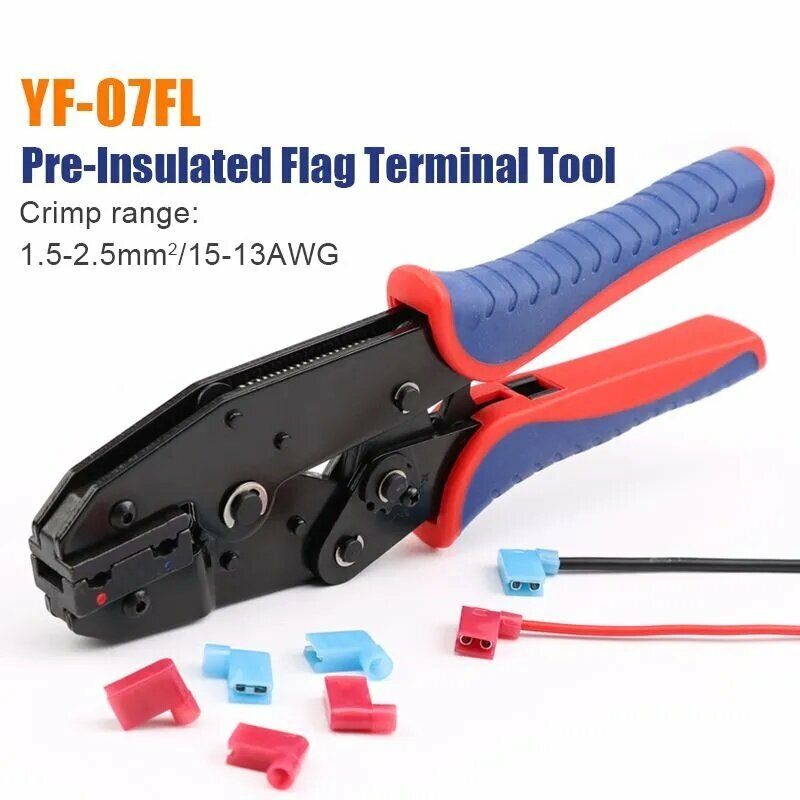 YF-07FL Клещи для обжима флаговых клемм для 1,5-2,5 мм2/15-13AWG