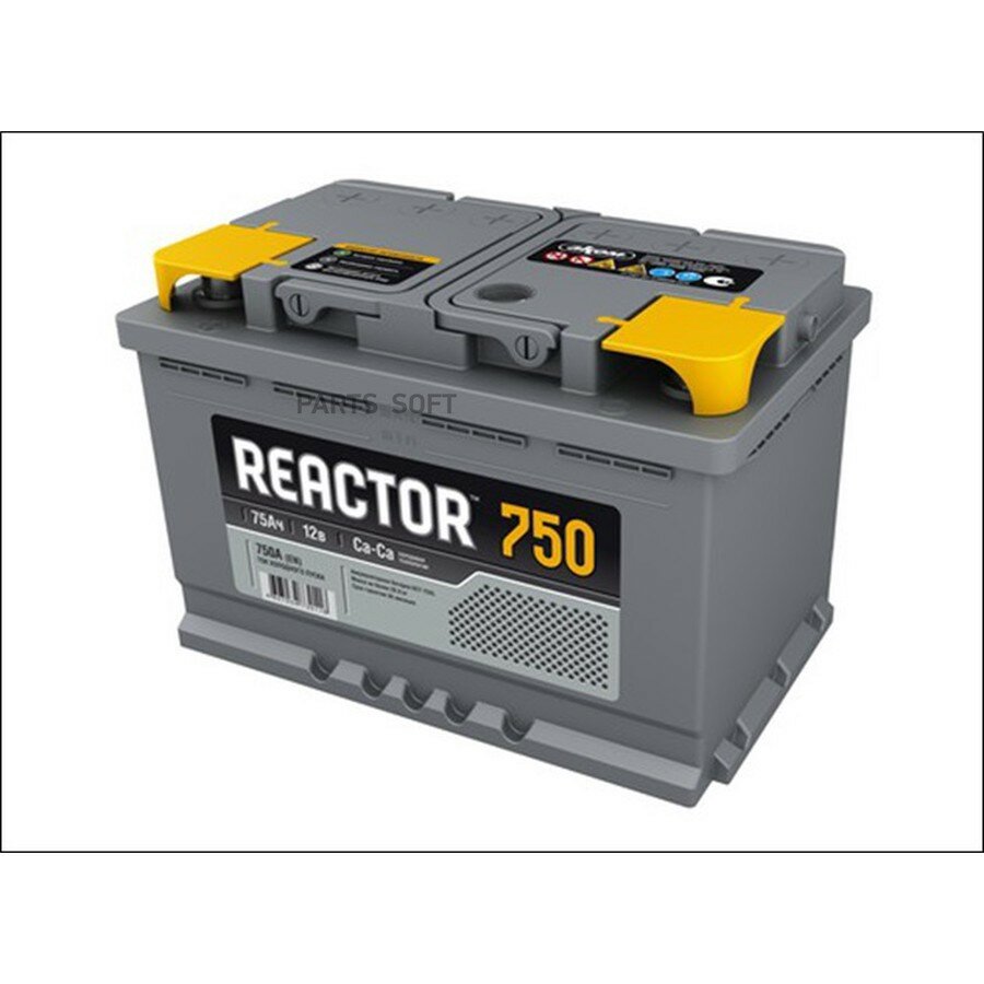 Аккумулятор 6СТ- 75 Reactor п. п. (пусковой ток 820А) L3 (АКОМ) от официального дистрибьютора, AKOM, артикул 4607034730116