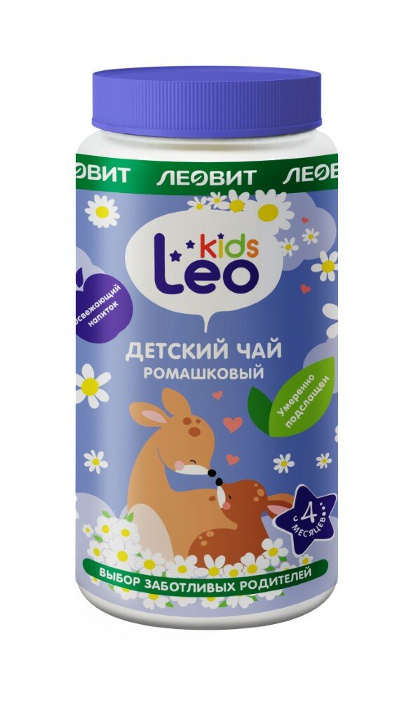 ЧАЙ леовит LEO KIDS чай детский ромашковый сухой гранулир быстрорастворимый 4+мес 20