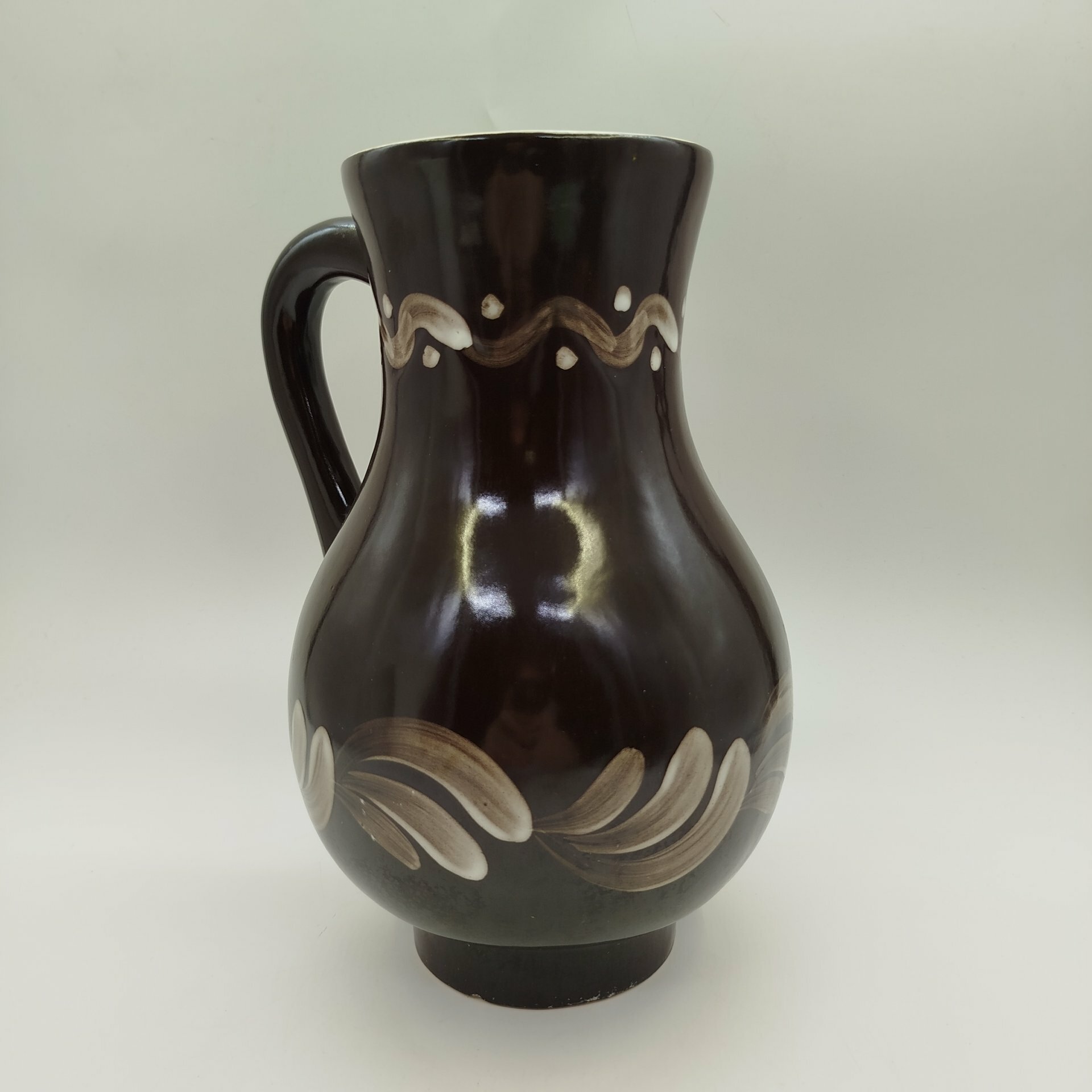 Кувшин в народном стиле, фаянс, роспись, СССР, 1970-1990 гг.