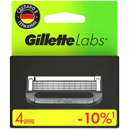 Сменные кассеты для бритья Gillette Labs, 4 шт.
