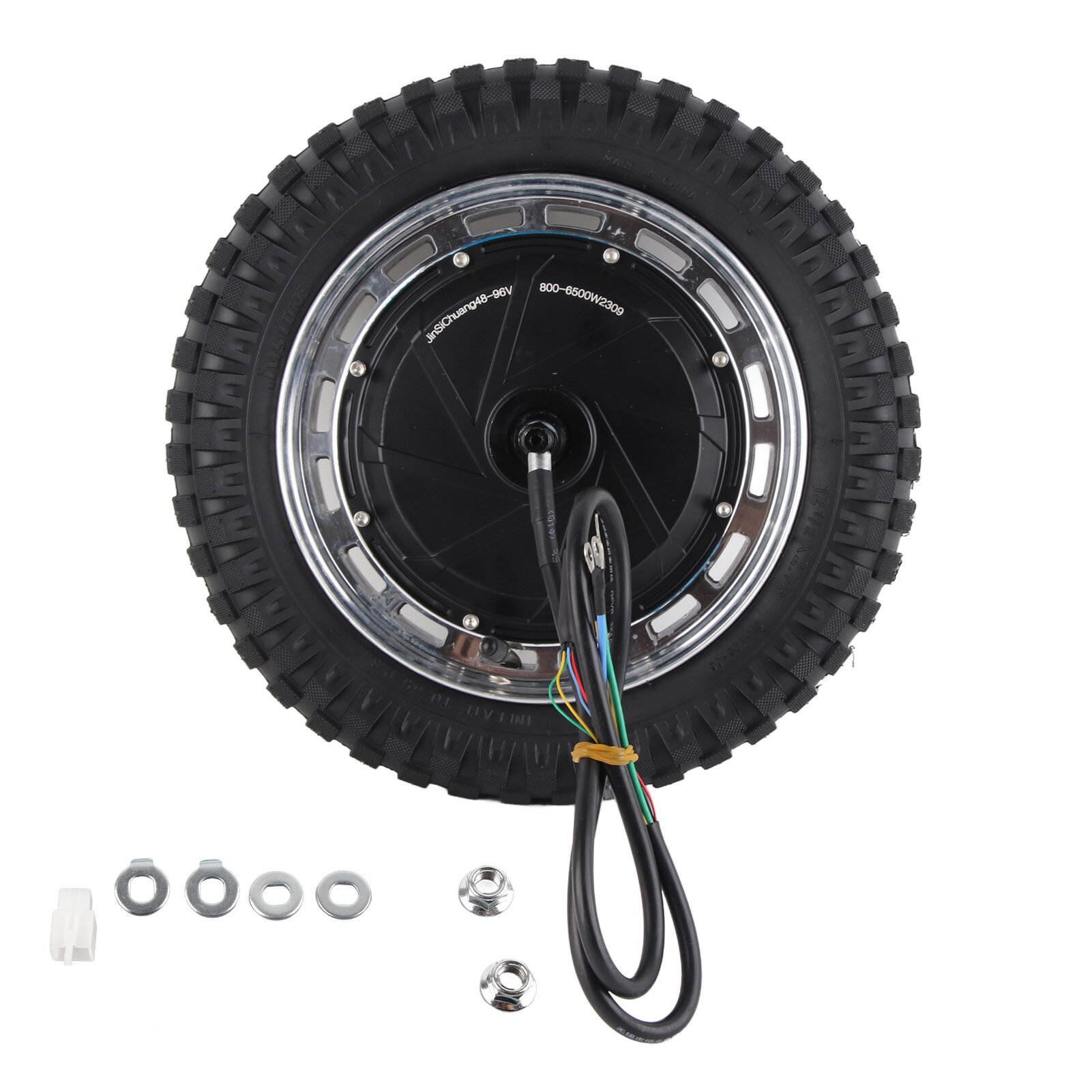 Мотор Ступицы Колеса 12 дюймов В Сборе 48 В‑96 В 800 Вт‑6500 Вт с Комплектом Привода Внутренних Наружных Шин для Электрического Мотоцикла Внедорожника