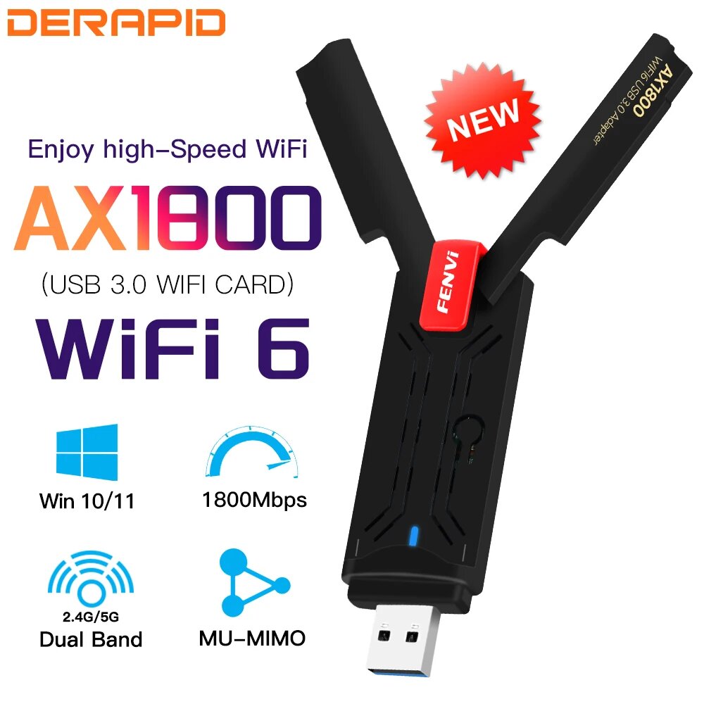 Fenvi USB WiFi 6 AX1800 адаптер