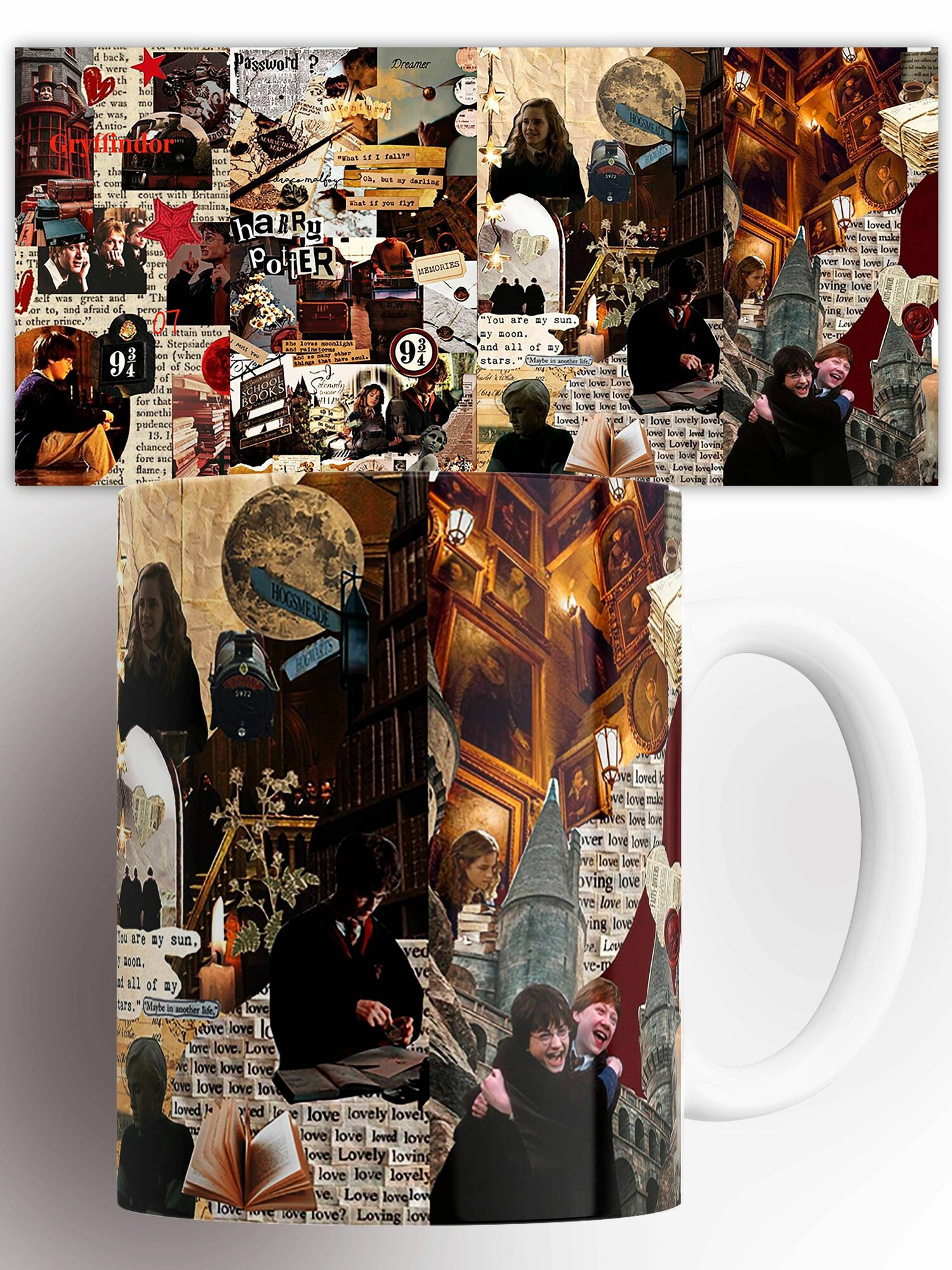 Кружка Гарри Harry Potter арт , на подарок , с принтом 330 мл