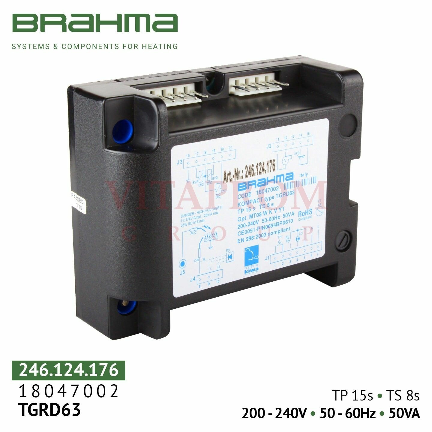 Блок управления горением Brahma TGRD63, 18047002
