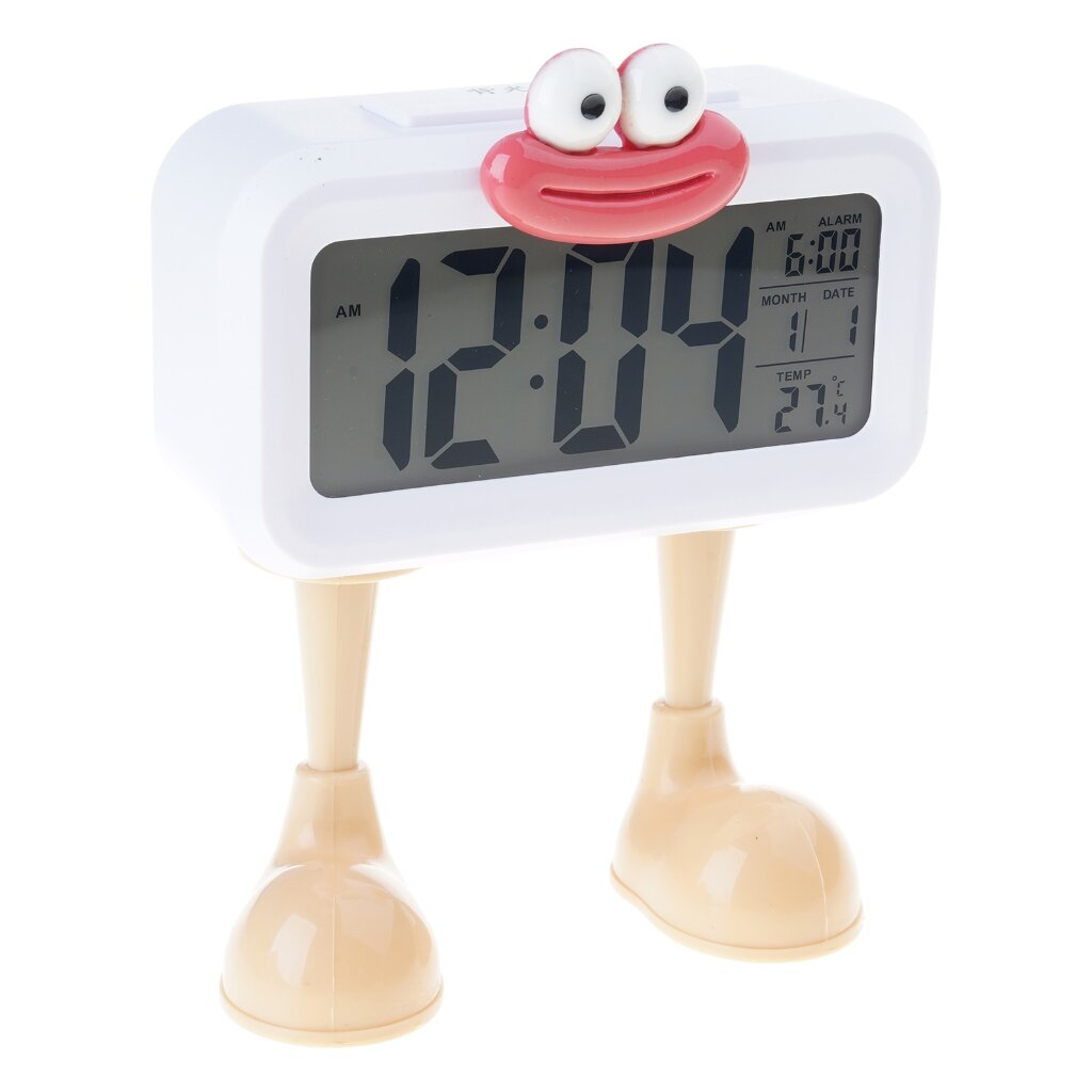 Креативный мультяшный будильник с колбасными губками Забавный дизайн на батарейках для оформления спален и офисов Управление временем