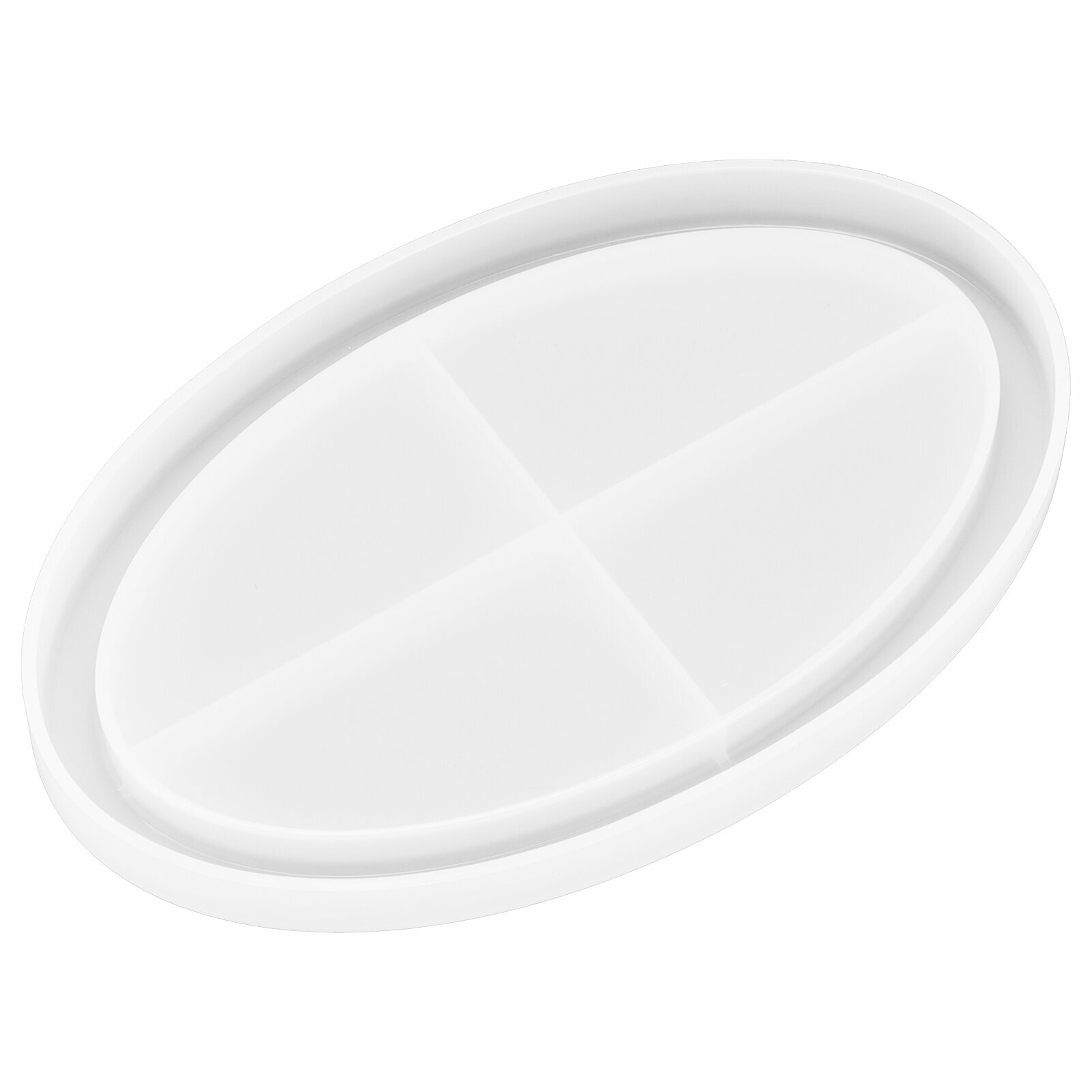 Овальная силиконовая форма для литья из эпоксидной смолы для фруктового подноса, декоративная тарелка, самодельная гладкая форма для подноса, аксессуар, прочный и гибкий