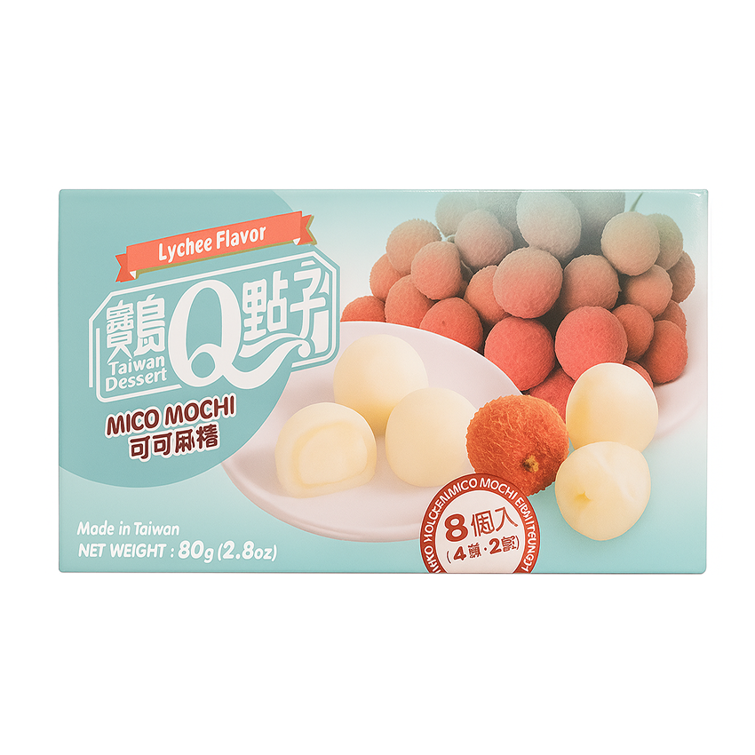 Q-Idea Какао-моти вкус личи 8 шт 80 гр