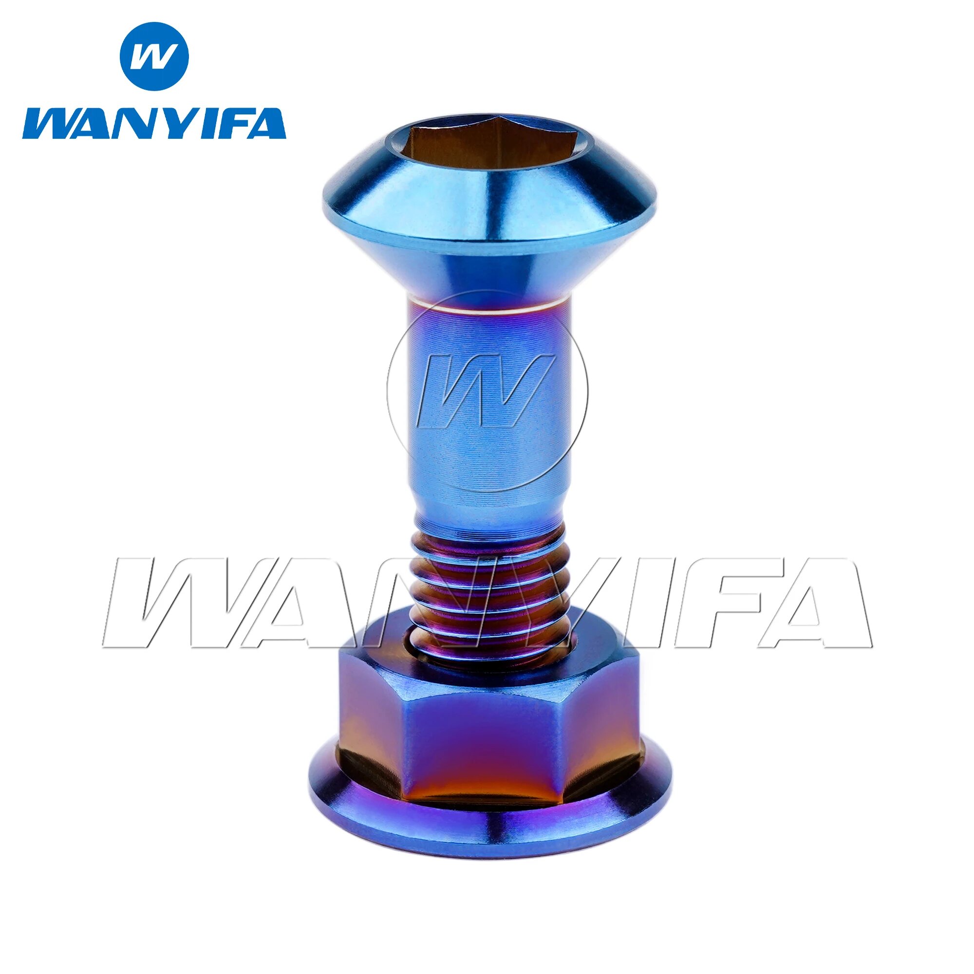 Wanyifa Титановые болты для звездочки M8 Burn Blue