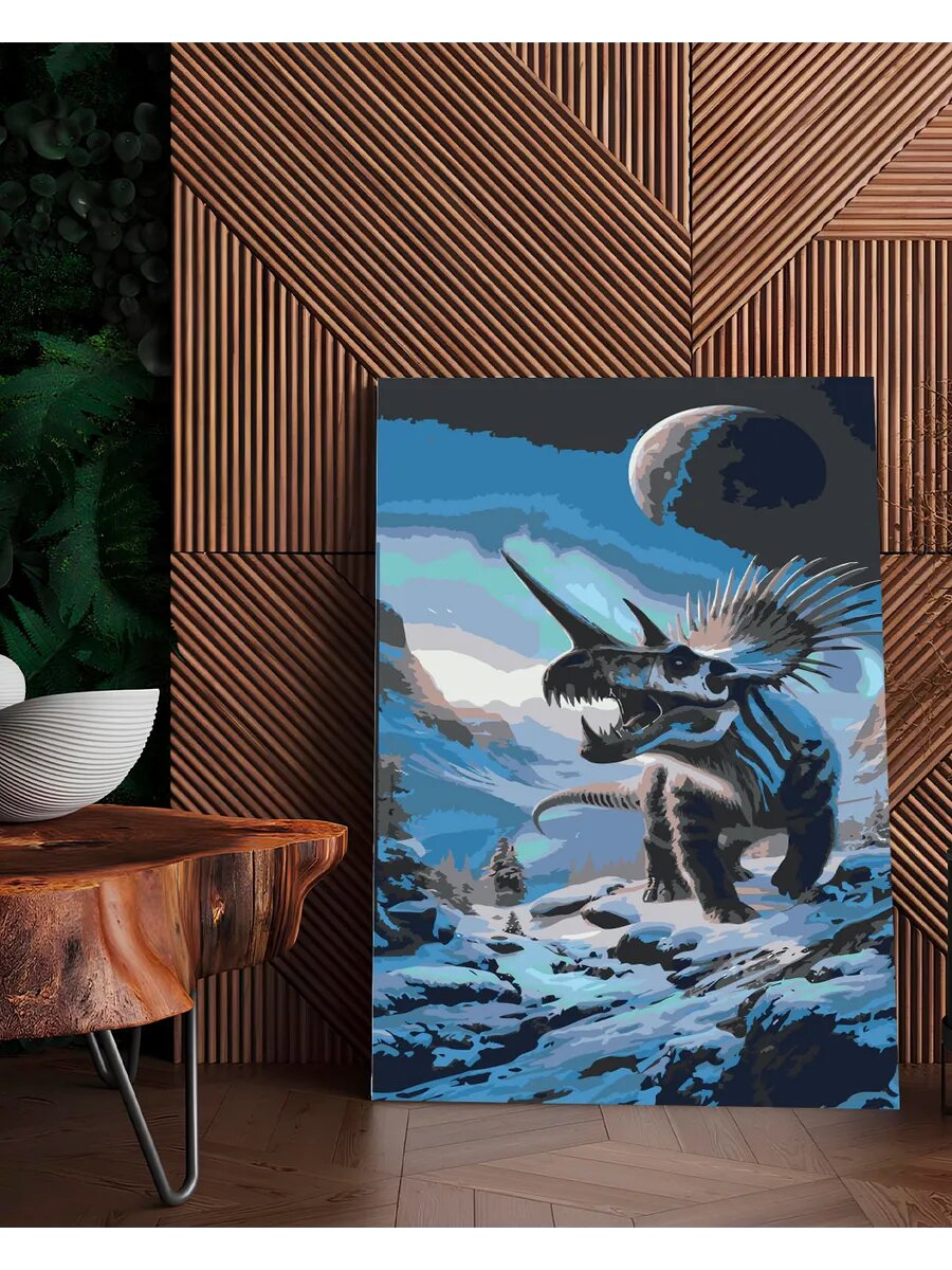 Картина по номерам Динозавр_Трицератопс