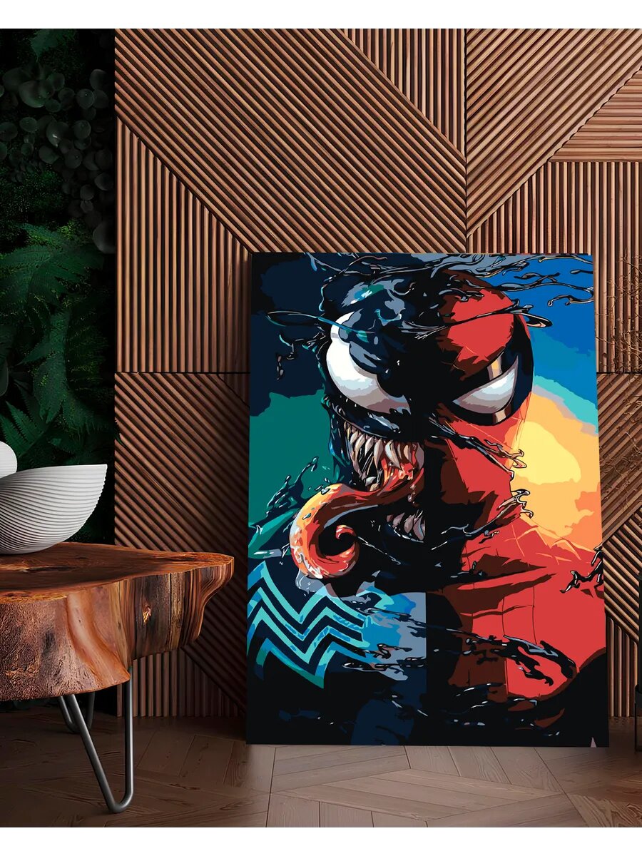 Картина по номерам Человек-паук-Веном