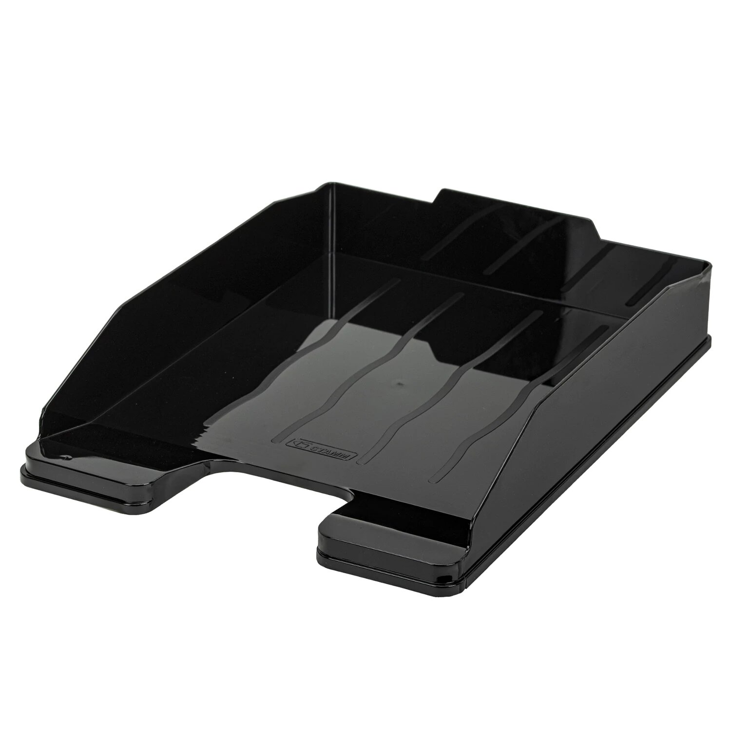 Лоток горизонтальный для бумаг "Эксперт-эконом", А4 (34025560 мм), полипропилен, черный, ЛТГ-30566