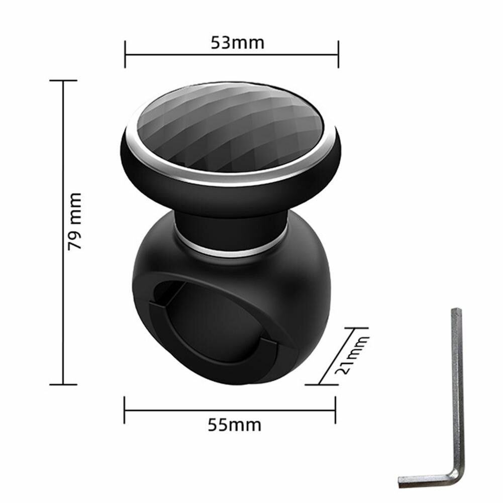 OZ-BDBO Ручка-крутилка на руль ABS и Premium fit для автомобилей, грузовиков и других автомобилей черного цвета