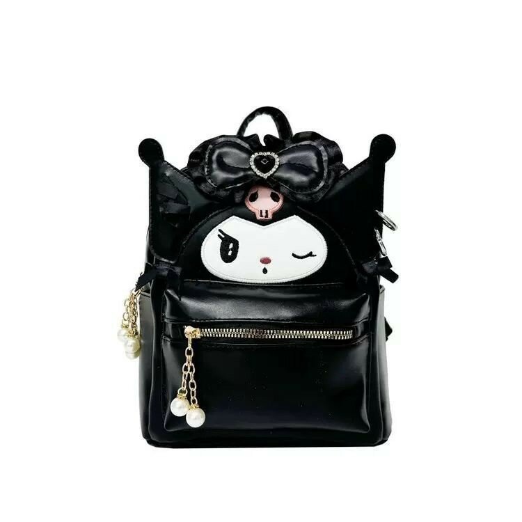 Anime character pu рюкзак с антивесовой защитой для студентов и повседневной носки black