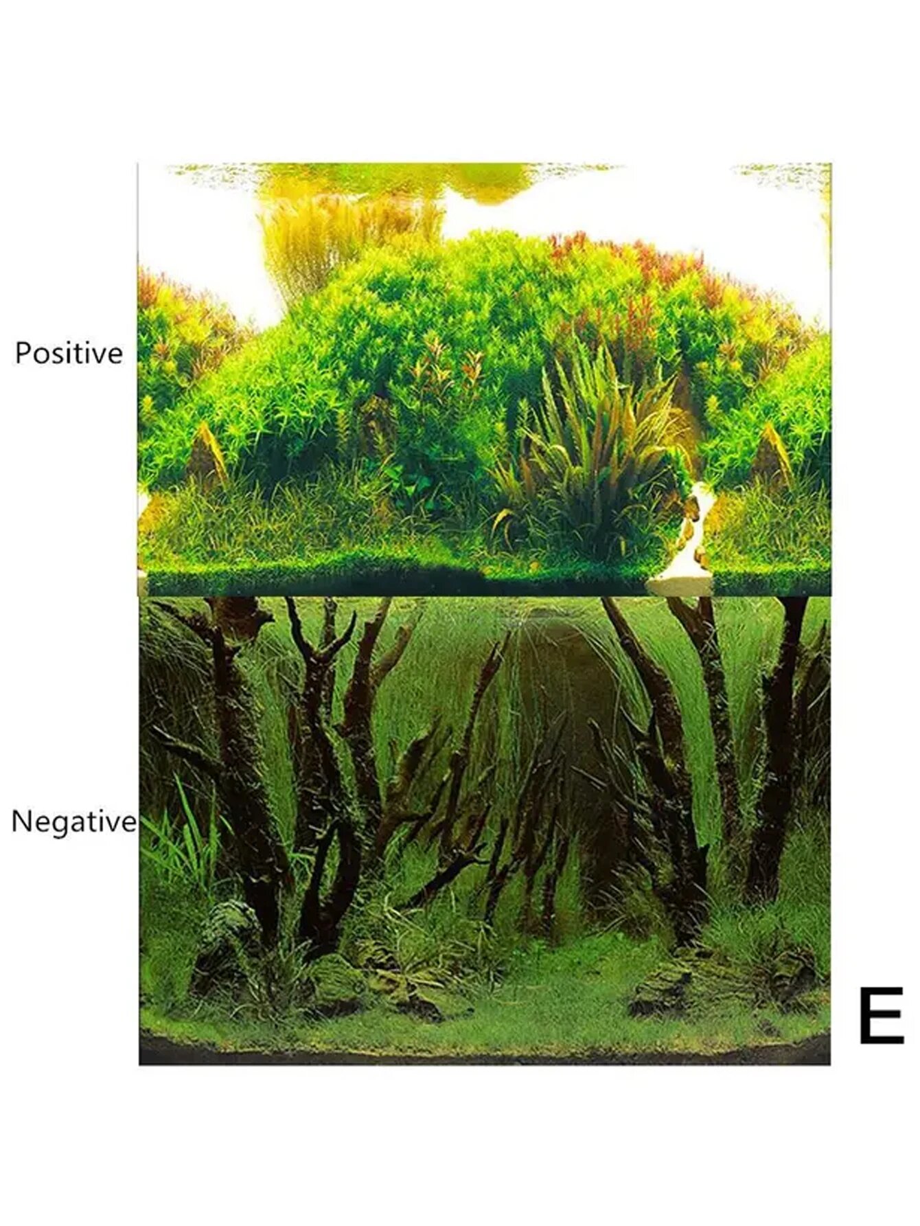 Двусторонний HD фон для аквариума 50x80cm, Background E