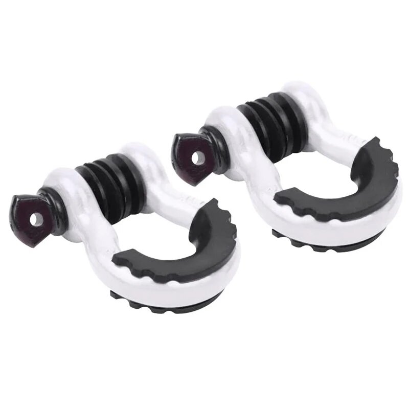 2 шт. 3/4 "антикоррозийная дужка для лука WLL 4,75 тонны, крюк для буксировочного грузовика, D-образное кольцо, скоба для буксировки внедорожников White 2pcs