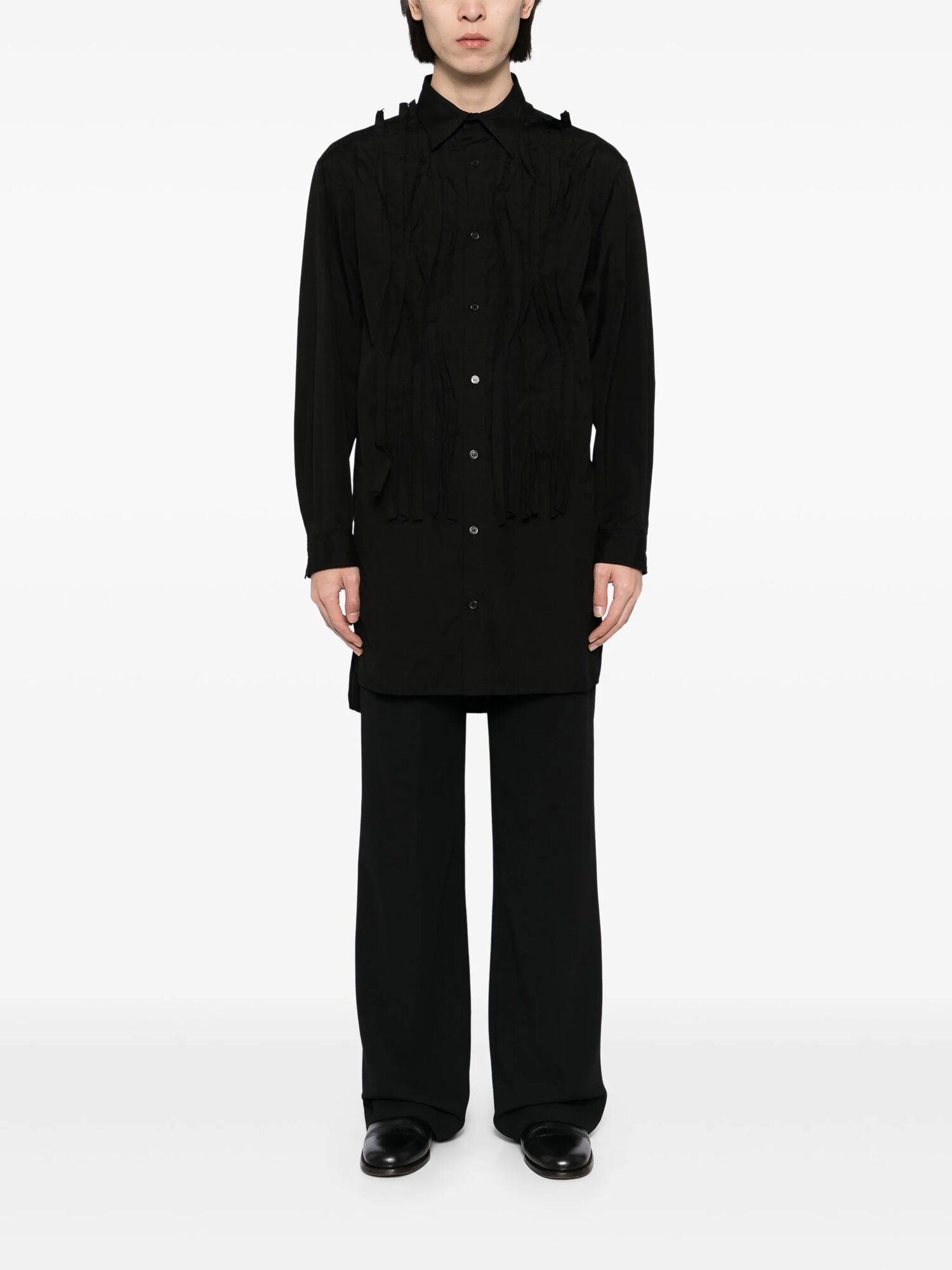 Рубашка Yohji Yamamoto, размер 4 JP, черный — фото 1