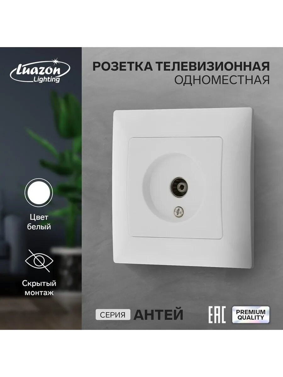 Элегантная телевизионная розетка для скрытой установки