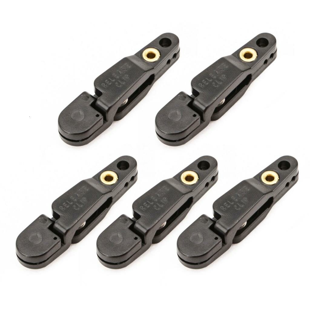 Зажимы для рыбалки с быстрым отцепом, 5 шт, Черный