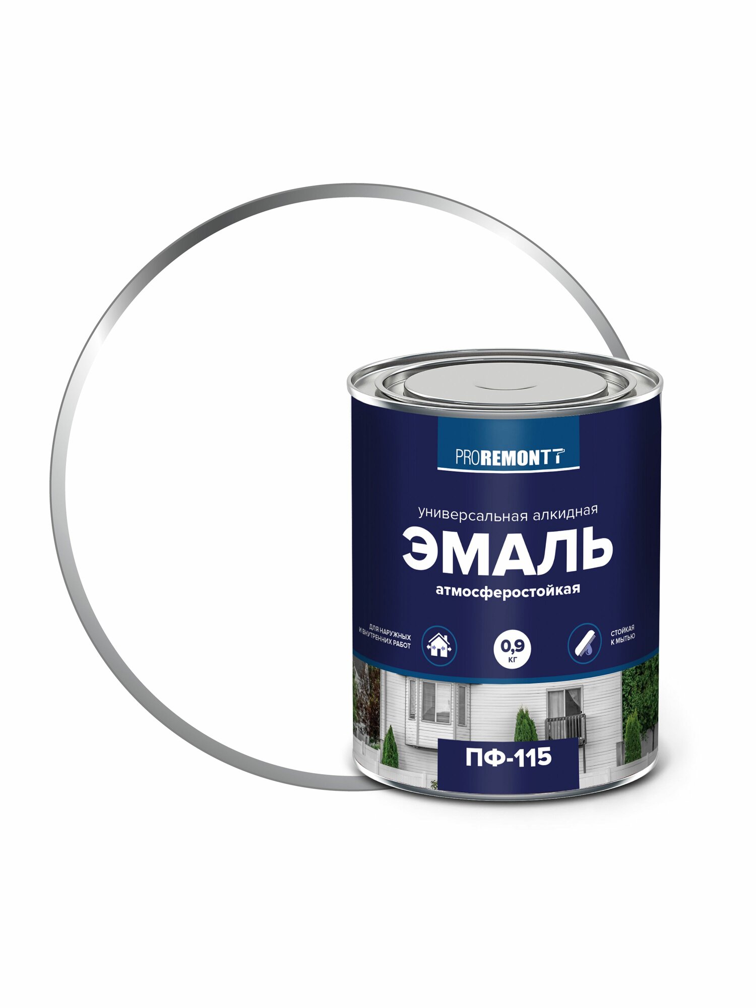 Проремонт эмаль ПФ-115, Белый, матовый, 0,9 кг