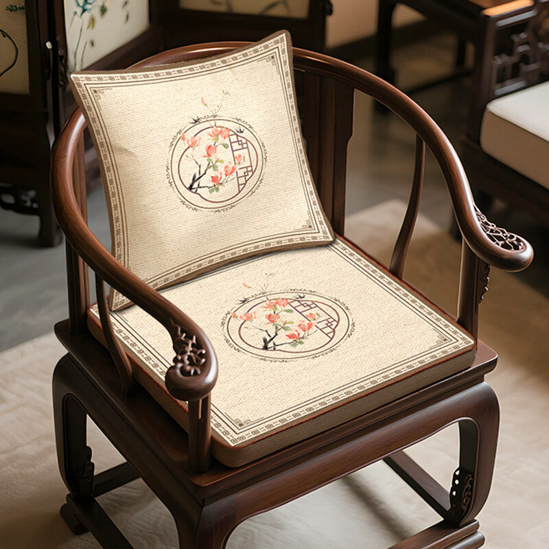 Подушка для чайного стула в китайском стиле, утолщенная, нескользящая, из массива дерева, производитель оптовых продаж, новая подушка из поролона в китайском стиле, подушка для стула Тайши