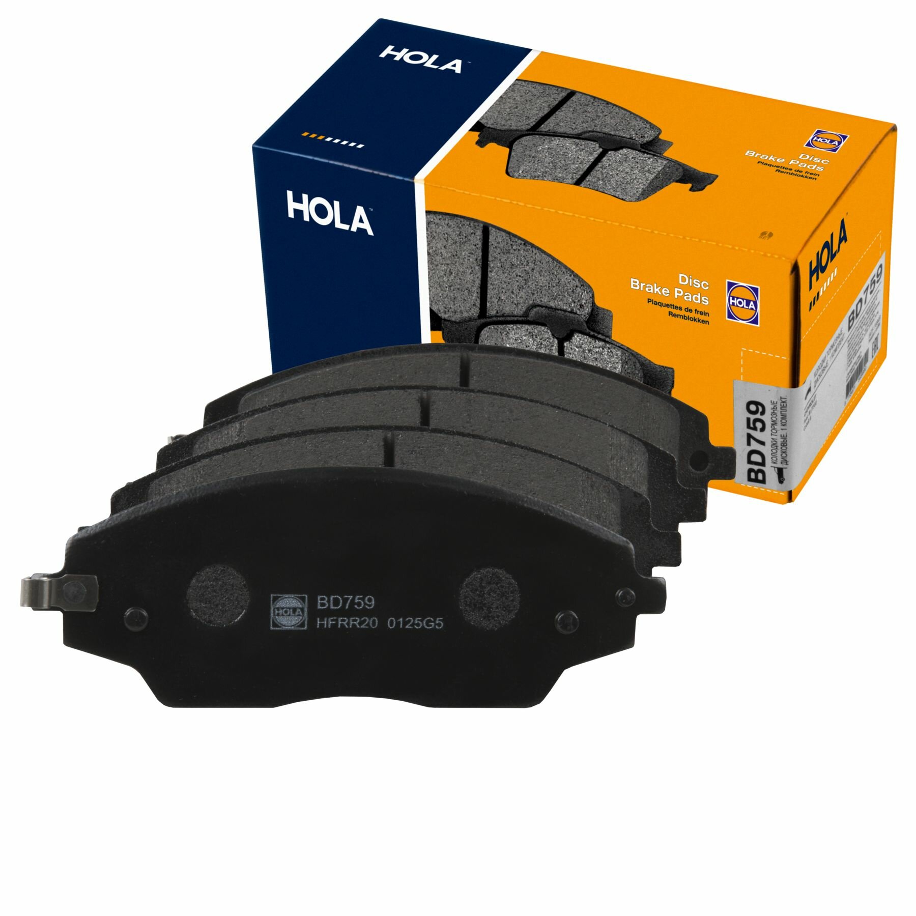 Тормозные колодки дисковые HOLA BD759