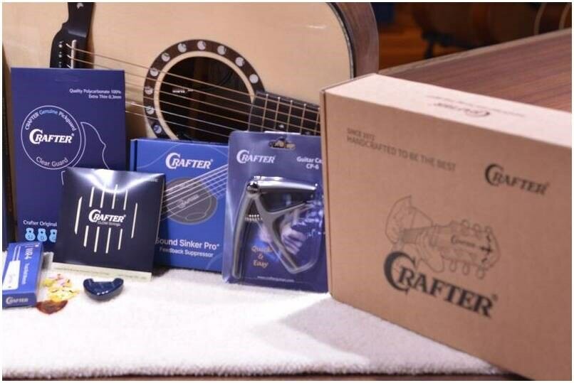 CRAFTER Standard StarterPack - набор аксов: струны, заглушка, ключи, держатель медиат, салфетка, пикгард