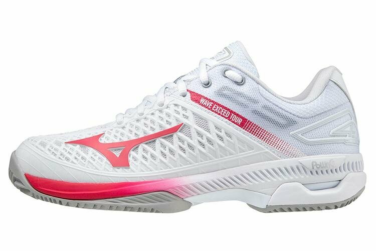 Кроссовки теннисные женские Mizuno Wave Exceed Tour розово-белые 39 EU