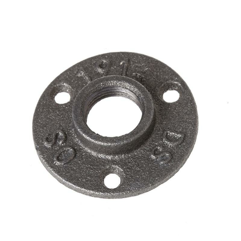 Чугунный фланец для пола 3/4", Черный