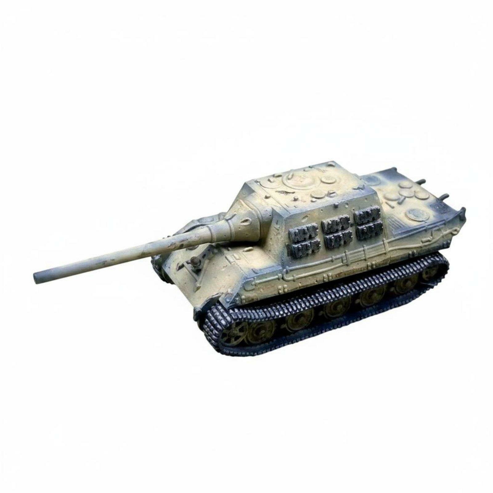 Миниатюрная модель тяжелого бронированного танка Jagdtiger в масштабе 1:144, коллекционная фигурка танка для коллекционеров и любителей, желтого цвета.