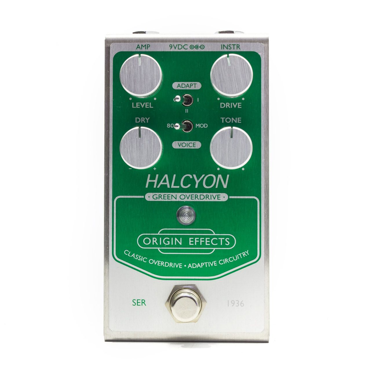 Origin Effects Halcyon Green Overdrive - педаль эффектов (Дисконтный товар. Возможны мелкие царапины и потёртости на корпусе)
