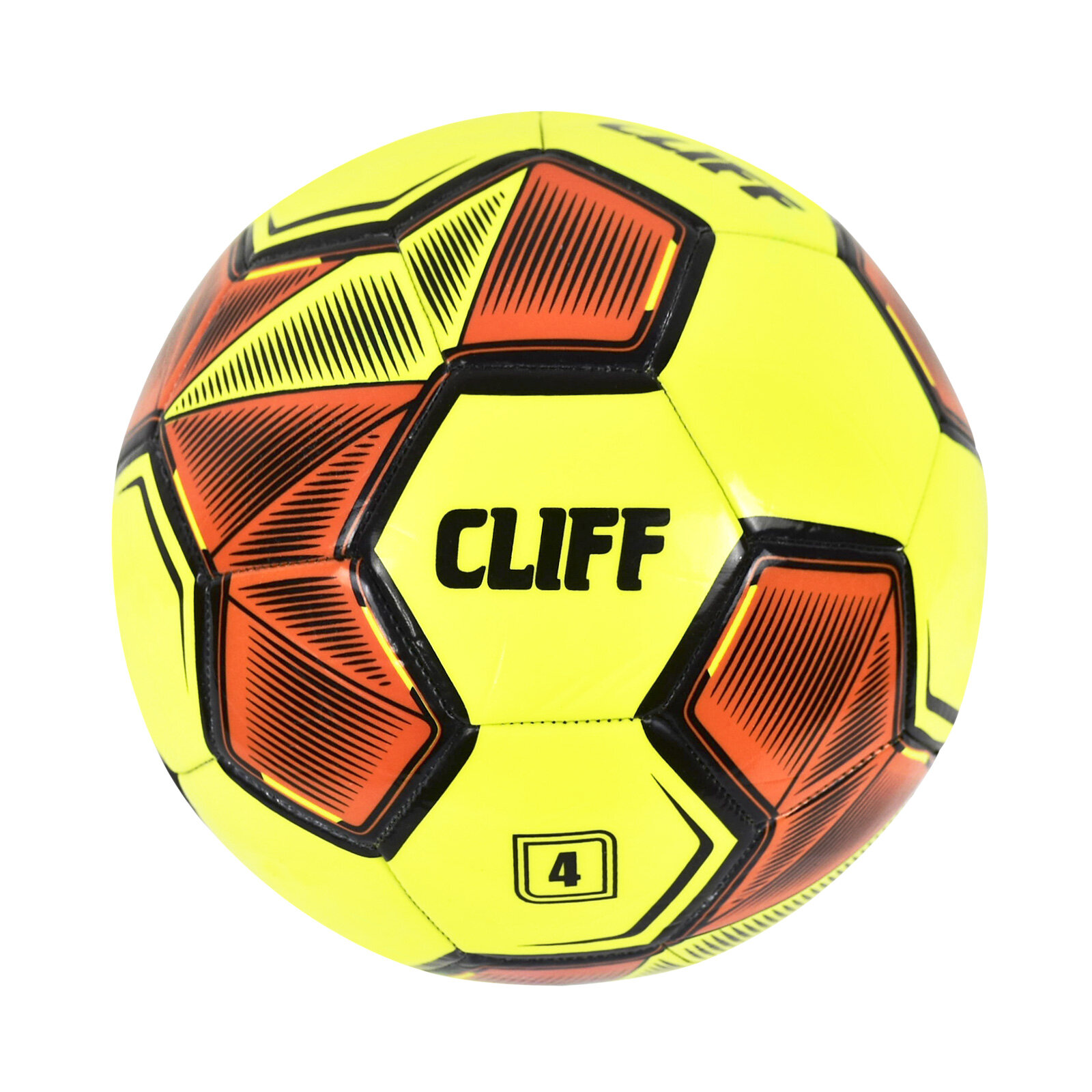 Мяч футбольный CLIFF CF-3252, 4 размер, с отскоком. PU, желтый