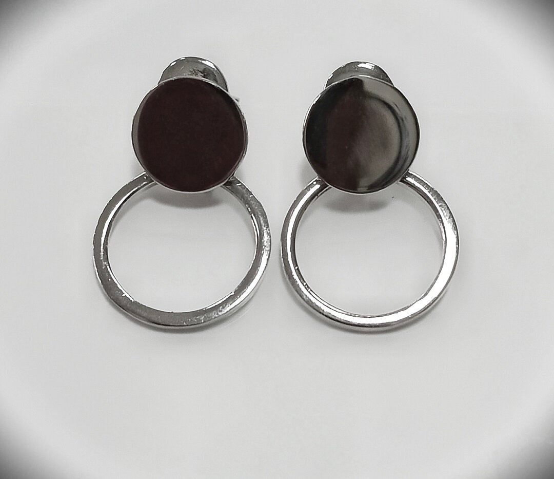 Серьги пусеты, серебро, 925 проба, родирование