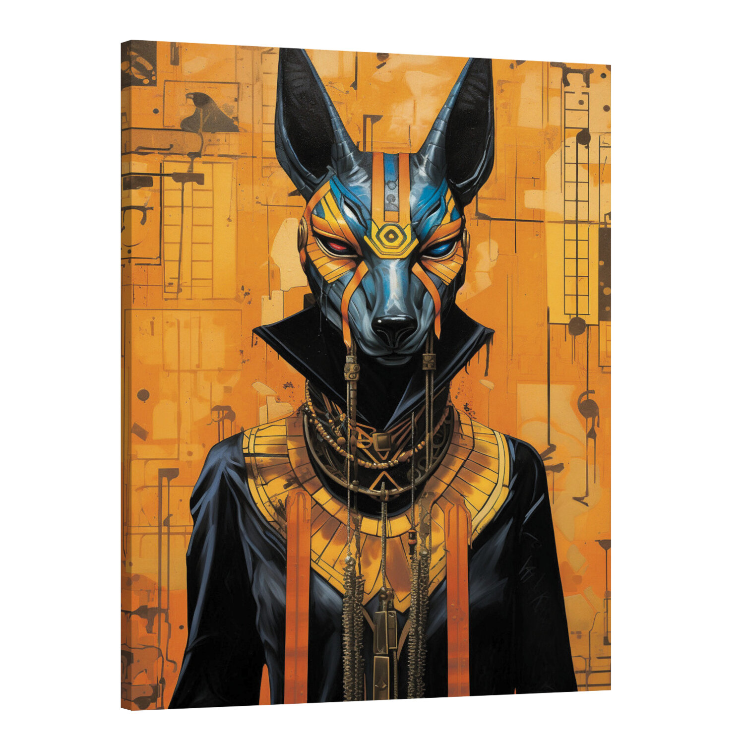 Интерьерная картина 50х70 "Анубис: покровительница усопших душ"