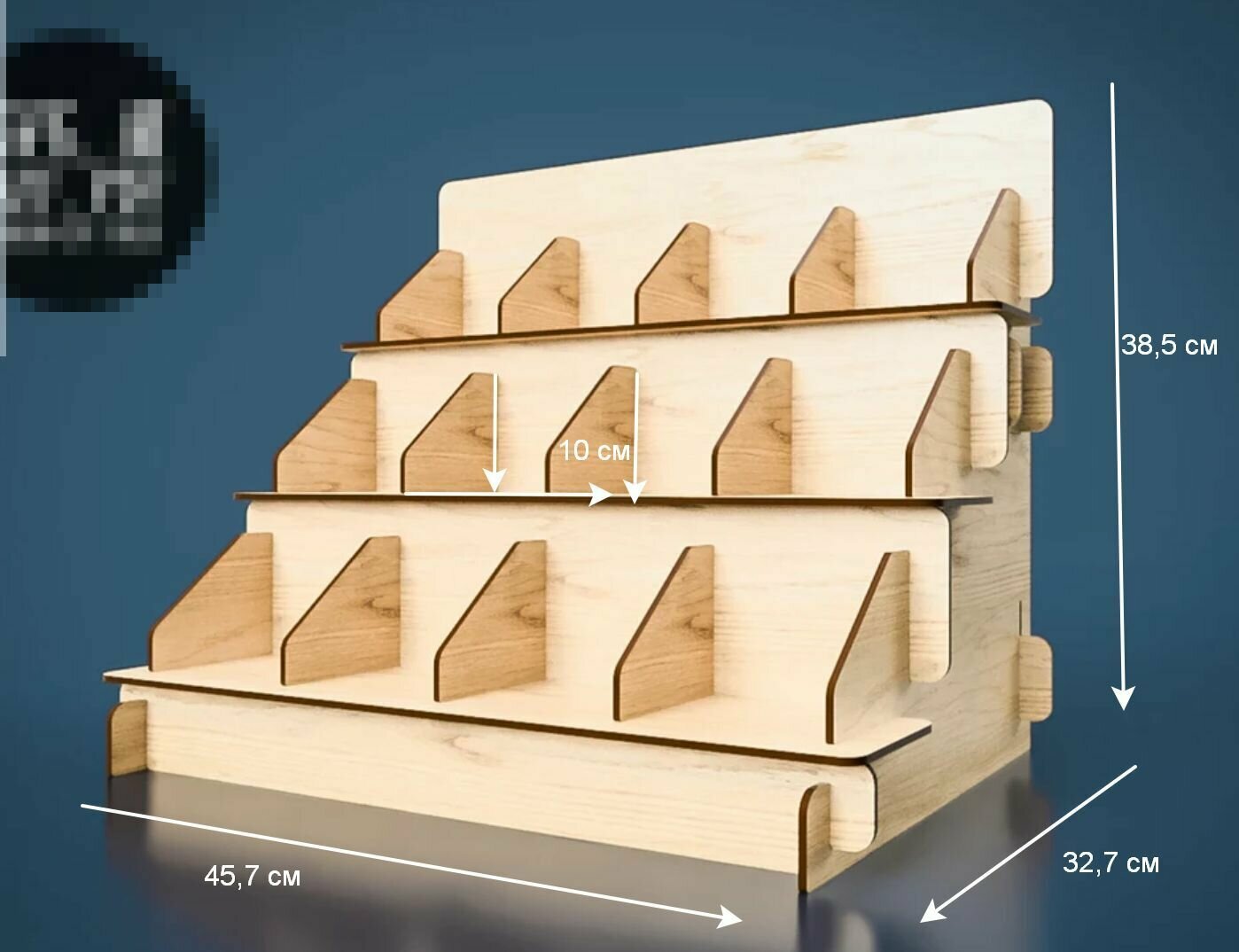 Витрина настольная для товара, выставочный стенд, полка для ярмарки, стеллаж, лесенка горка