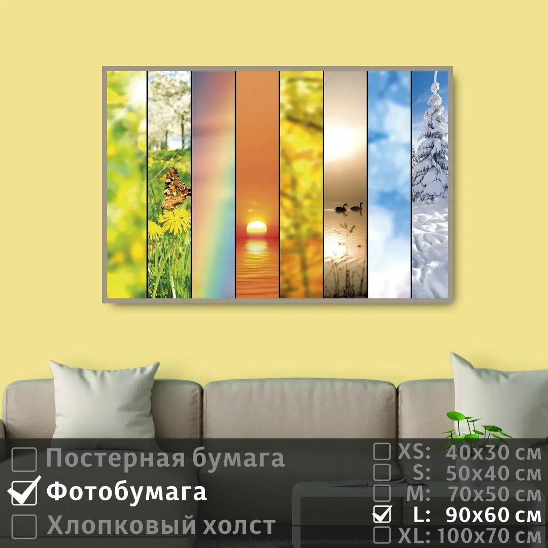 Постер на фотобумаге Коллекция Времена Года 90х60 см ПолиЦентр