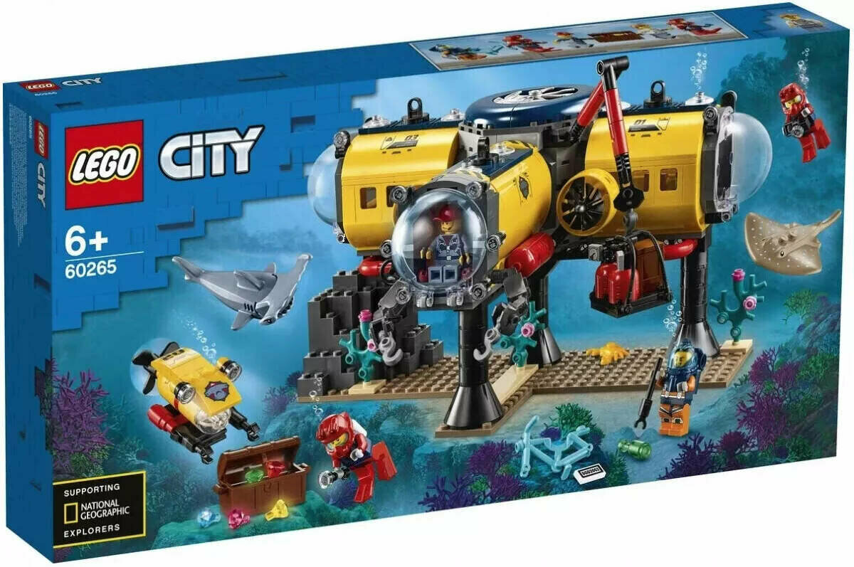 Конструктор LEGO CITY 60265 Океан: исследовательская база