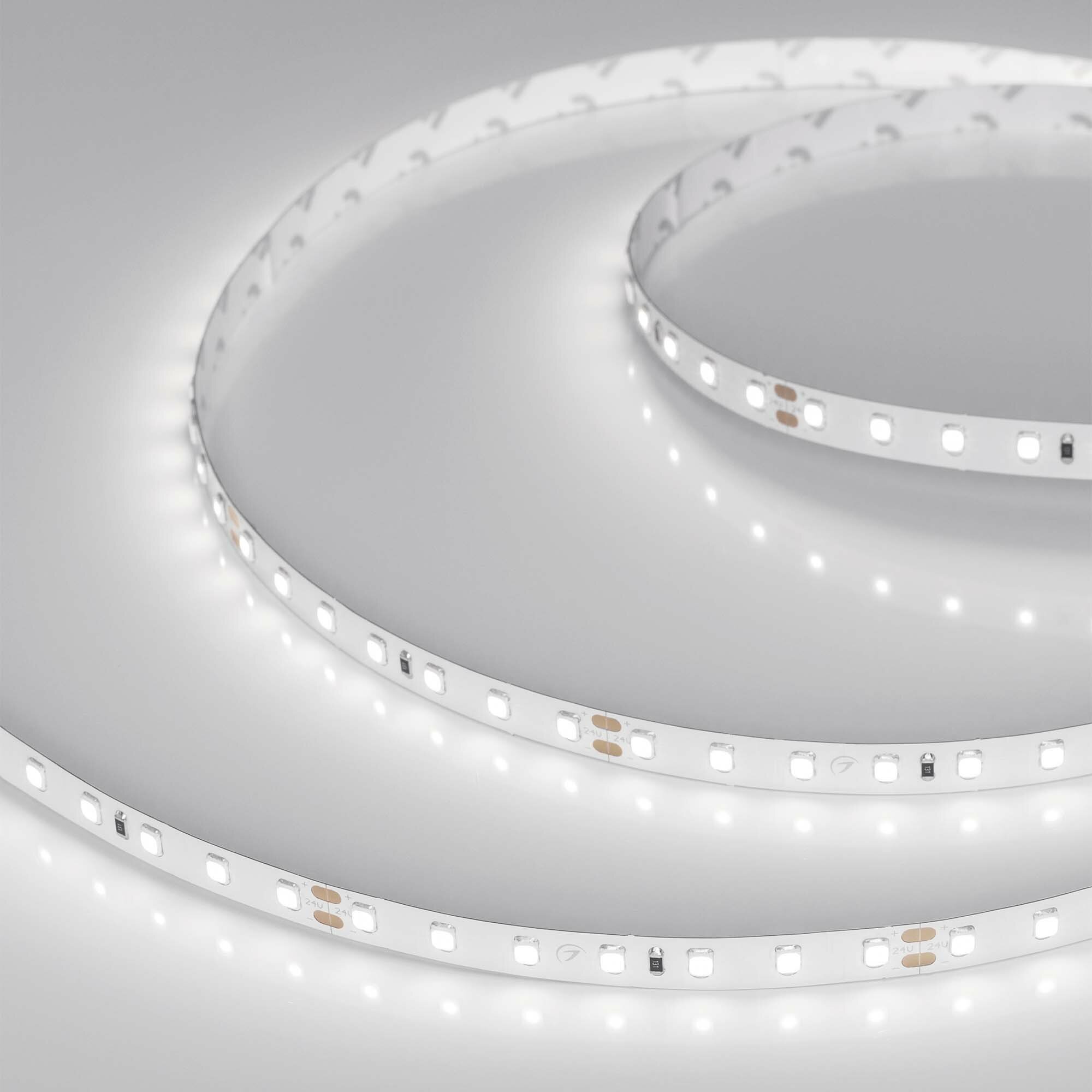 Лента светодиодная Arlight Лента RT-A98-8mm 24V Day5000 CRI98 (10 W/m, IP20, 2835, 5m) (ARL, Открытый), 5м