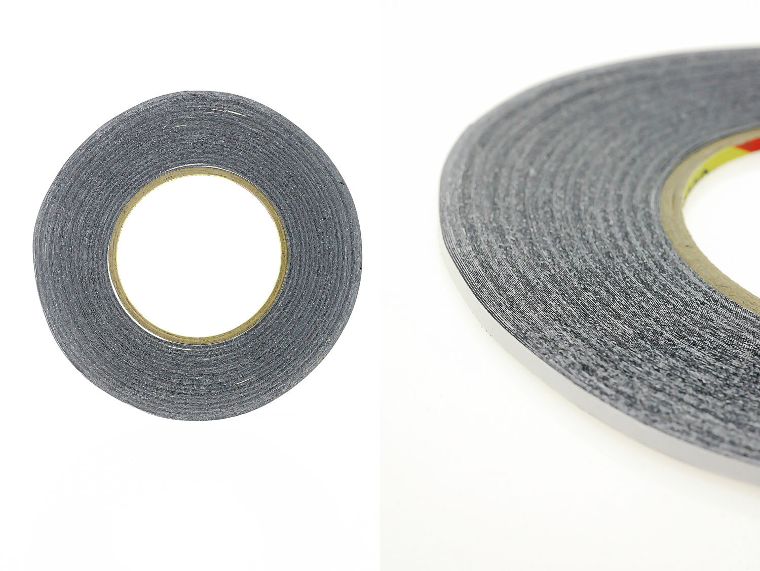 Скотч 3M двухсторонний для монтажа тачскринов, черный, ширина 3 мм, толщина 0,1 мм, длина 50м