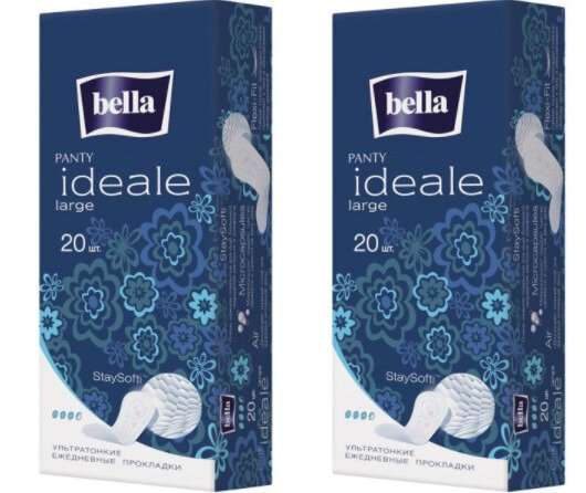 BELLA Прокладки ежедневные PANTY IDEALE large,20 шт/уп, 2 уп/