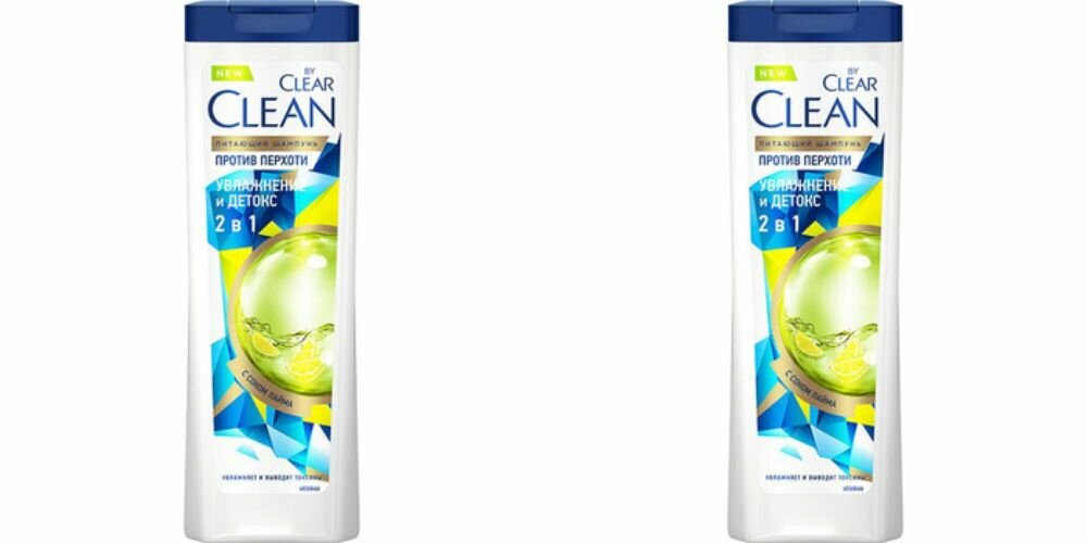 Клиар Шампунь и бальзам для волос Увлажнение и детокс, 365 мл, 2 уп