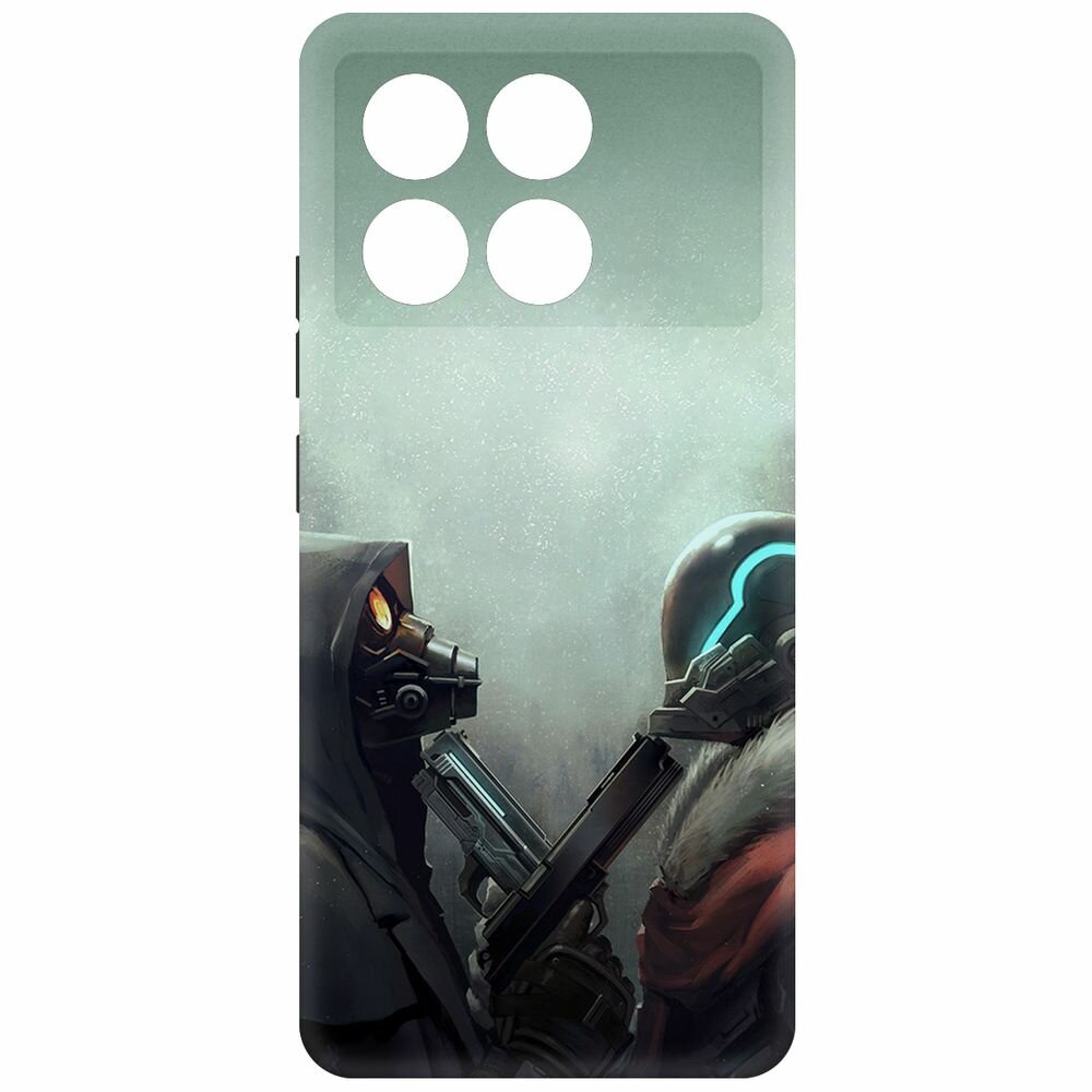 Чехол-накладка Krutoff Soft Case Cтандофф 2 (Standoff 2) - Противостояние для Xiaomi Poco X6 Pro черный