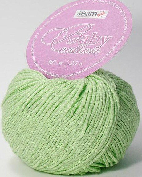 Пряжа Seam BABY COTTON 4319 салат (5 мотков)